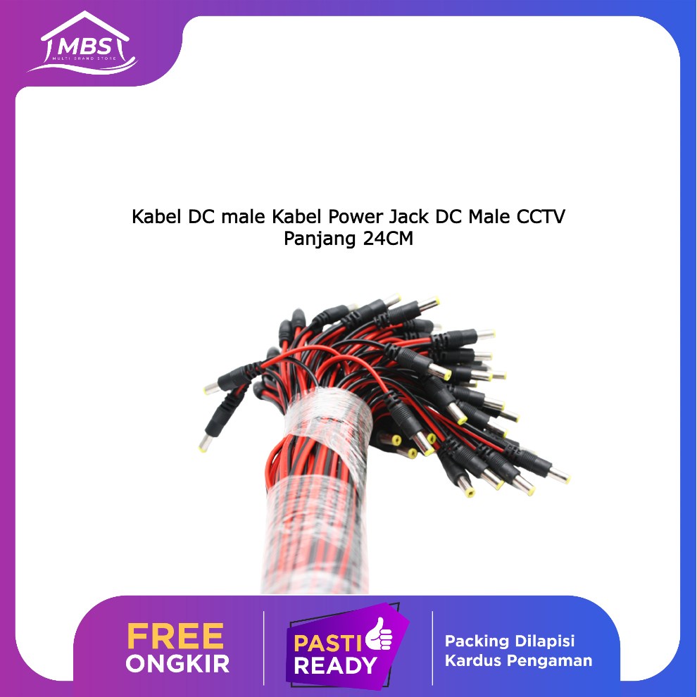 Jual Kabel DC male Kabel Power Jack DC Male Kabel power cctv | Shopee ...