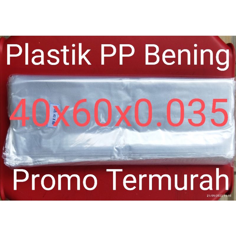 Jual Kantong Plastik PP bening Besar 40x60x0.035 Kiloan ( 1 KG ...