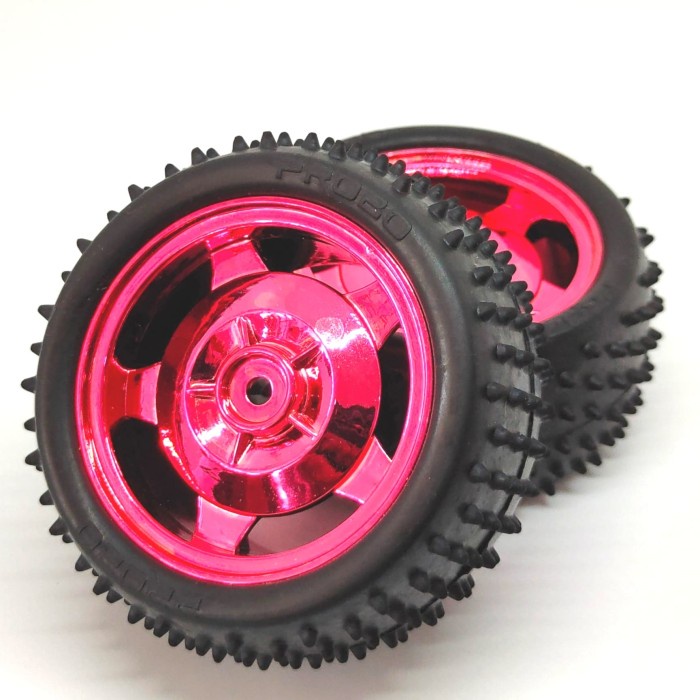 Jual Roda Robot Smart Car 85mm Red RC Whell Velg +Ban Duri Track ...