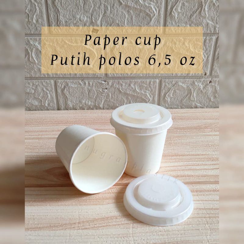 Jual Paper cup putih polos 6,5 oz / Gelas kertas 6,5 oz | Shopee Indonesia