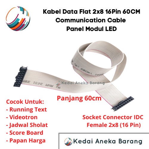 Jual Kabel Data Communication Panel Module Modul LED P10 Running Text 60CM BMS27 | Shopee Indonesia