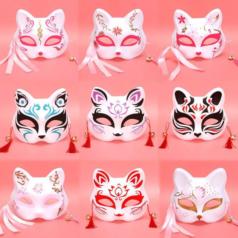 Jual TOPENG KITSUNE BUNKASAI JAPANESE FESTIVAL MASK RUBAH HALLOWEEN ...