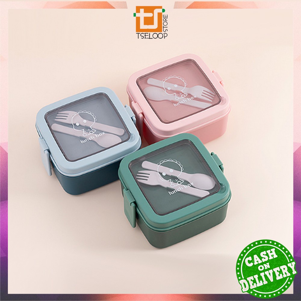 Jual OFM-C695 Lunch Box Set Tempat Makan 2 Susun Stackable BPA FREE / Kotak Bento Tingkat Dengan ...