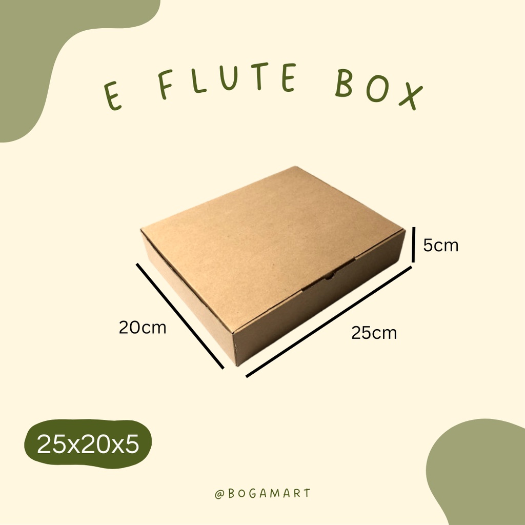 Jual E Flute Box 25x20x5 / Dus Toplock / Kardus Packaging / Eflute ...