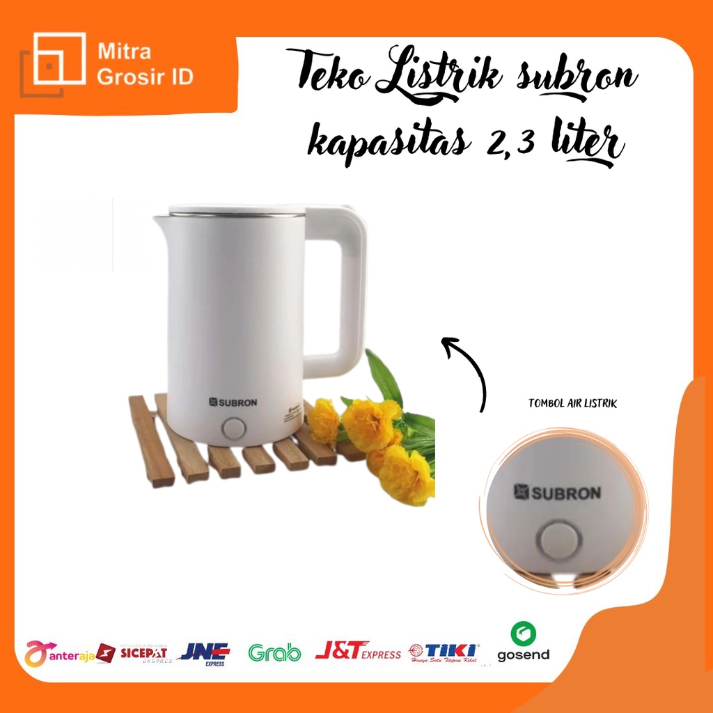 Jual Teko Listrik SUBRON Kapasitas 2,3 Liter Putih / Termos Listrik ...