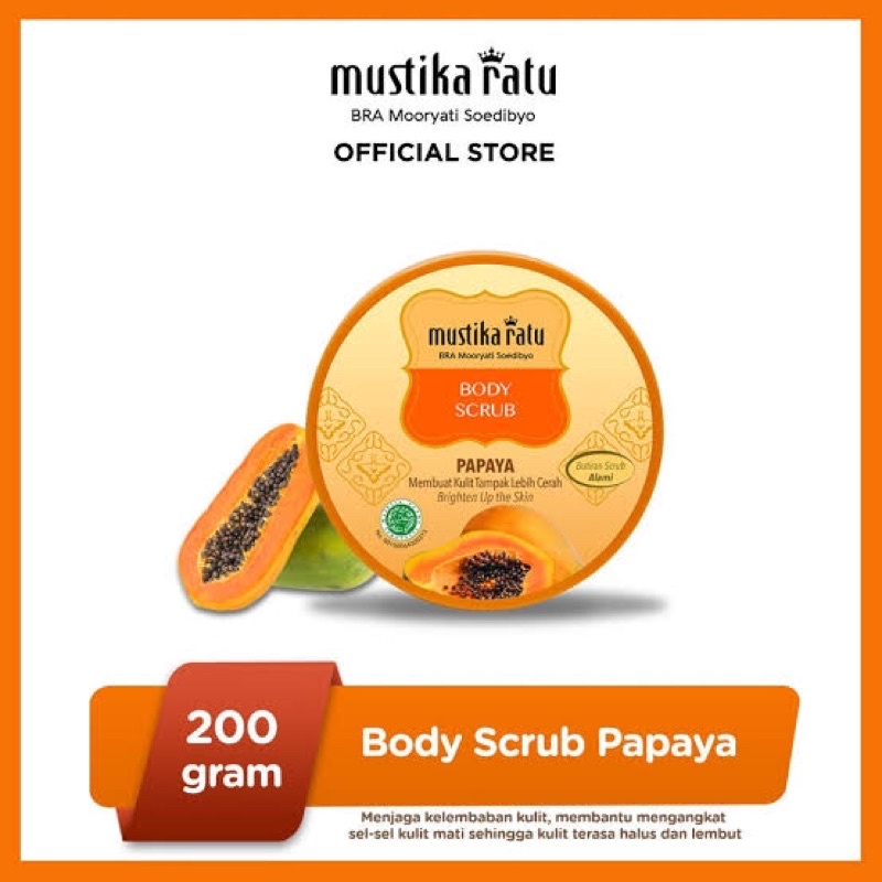 Jual MUSTIKA RATU BODY SCRUB PEPAYA 200gr | Shopee Indonesia