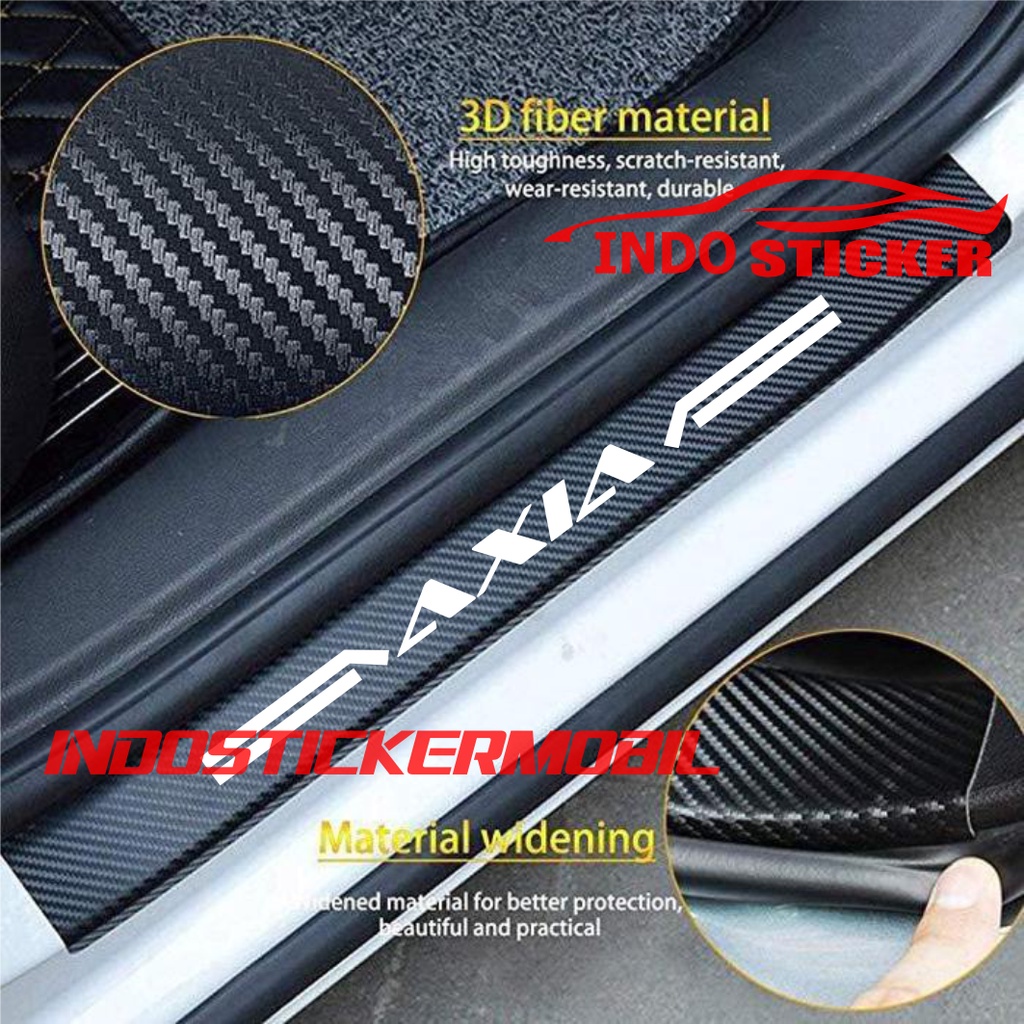 Jual 4PCS SILLPLATE CARBON 3D MOBIL AXIA STICKER KARBON 3D PELINDUNG ...