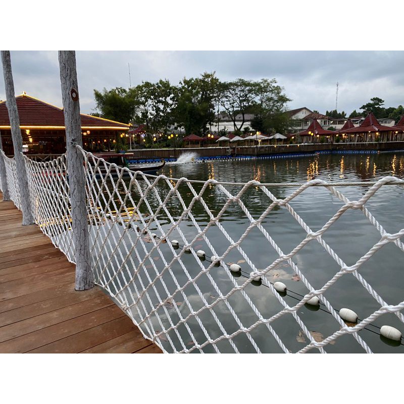 Jual jaring tali tambang nilon 8mm, jaring pengaman, jaring safety ...