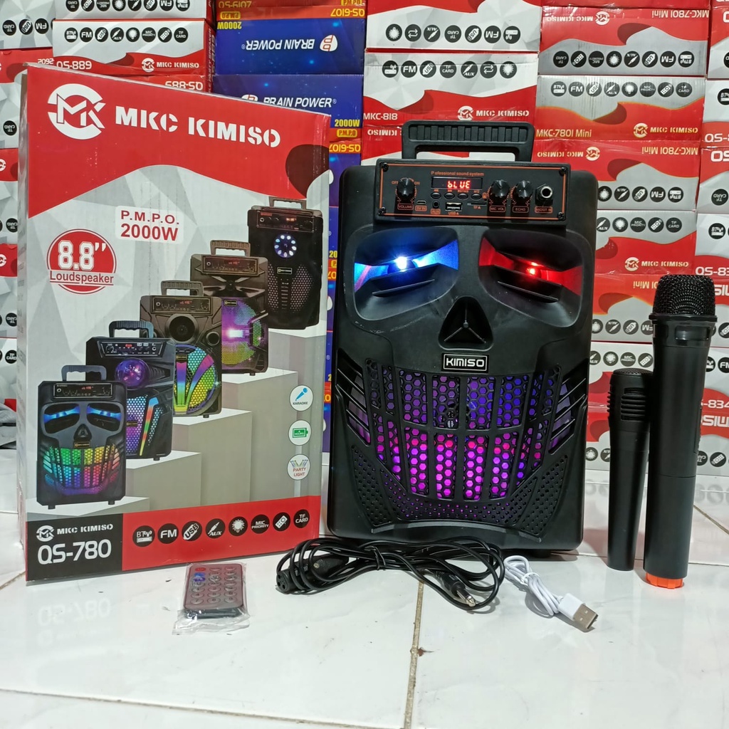 Jual Cod Speaker Wireless Bluetooth Portabel 88 Inch Kimiso Qs 7801