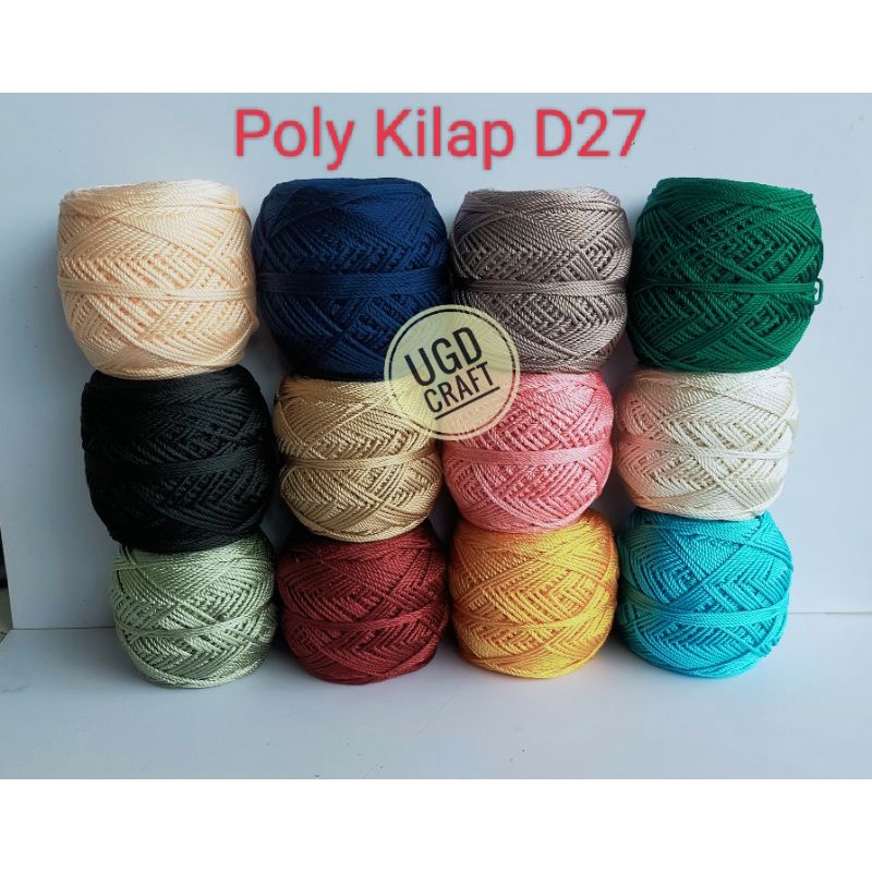 Jual Benang Rajut POLY KILAP D27 (100gram) | Shopee Indonesia