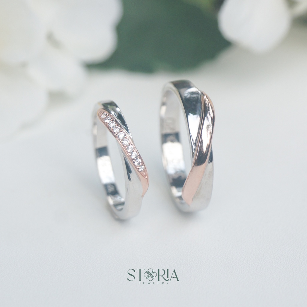 Jual Cincin Kawin Couple Perak Sterling Silver 925 SS-88 Nikah Tunangan ...