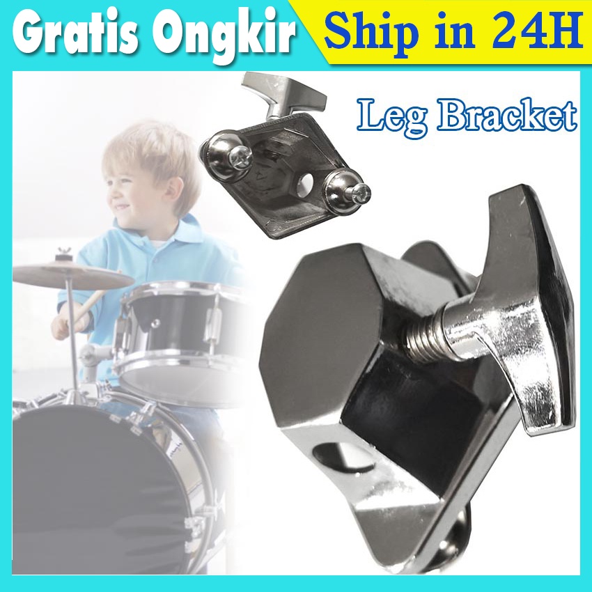 Jual 1x Tom Mount Floor Tom Leg Bracket for Tom Drum Musical Instrument ...