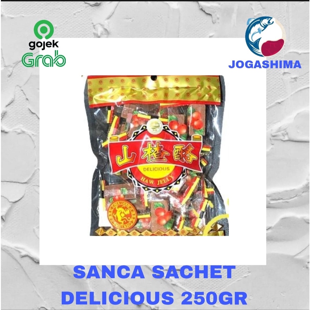 Jual Sanca Sachet Delicious Haw Jelly / Permen Sanca Haw Flakes sachet ...