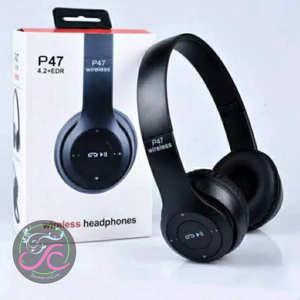 Jual HEADPHONE BLUETOOTH P47 Headset Bando Gaming Lipat Wireless Audio Stereo Super Bass 5.0 EDR ...