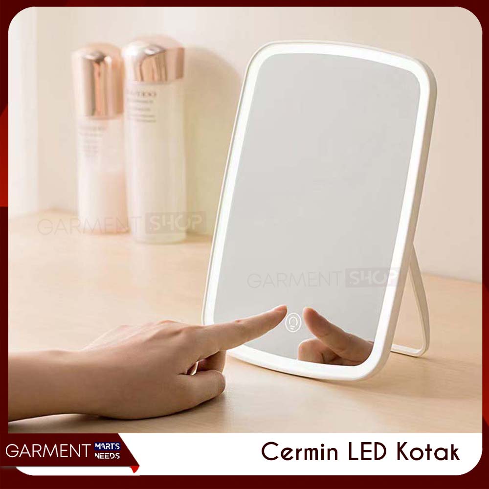 Jual Cermin Lampu LED Kaca Make Up Meja Rias Kotak Duduk Rechargeable ...