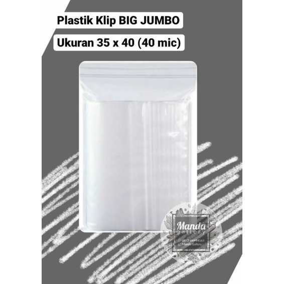 Jual Ziplock Klip Putih BIG JUMBO 35x40 (40 mic) / 1 lbr | Shopee Indonesia