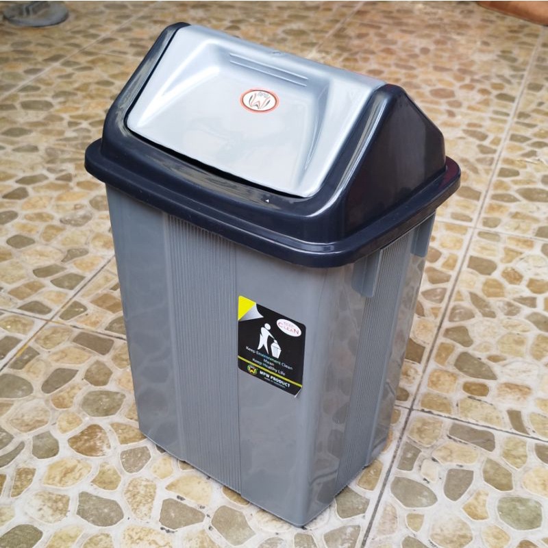 Jual Tempat Sampah Segi tutup goyang 10 liter/keranjang sampah tutup | Shopee Indonesia