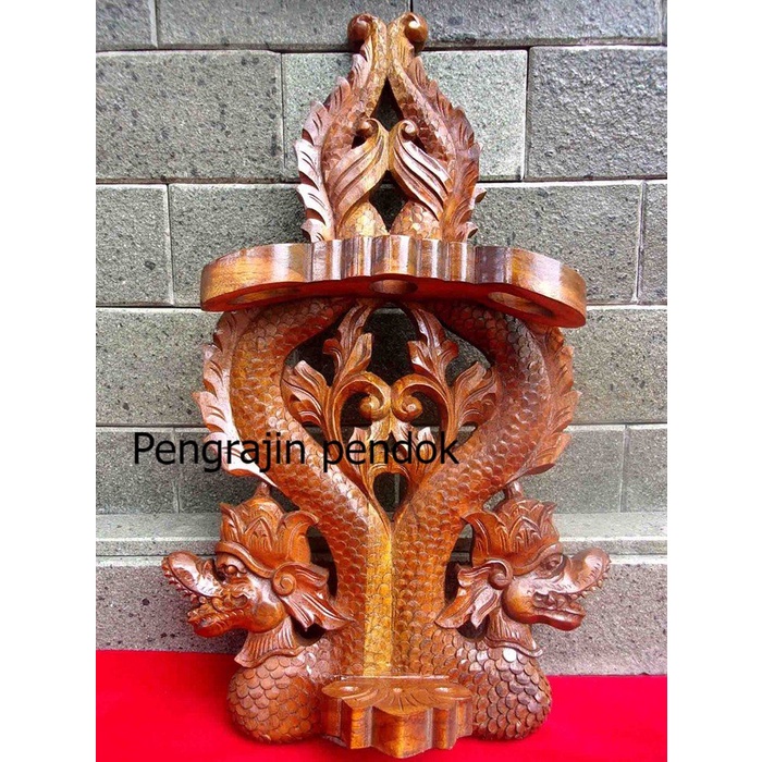 Jual Blawong Tempat Keris Tombak Isi 3 Ukir Naga Raja Kembar | Shopee ...