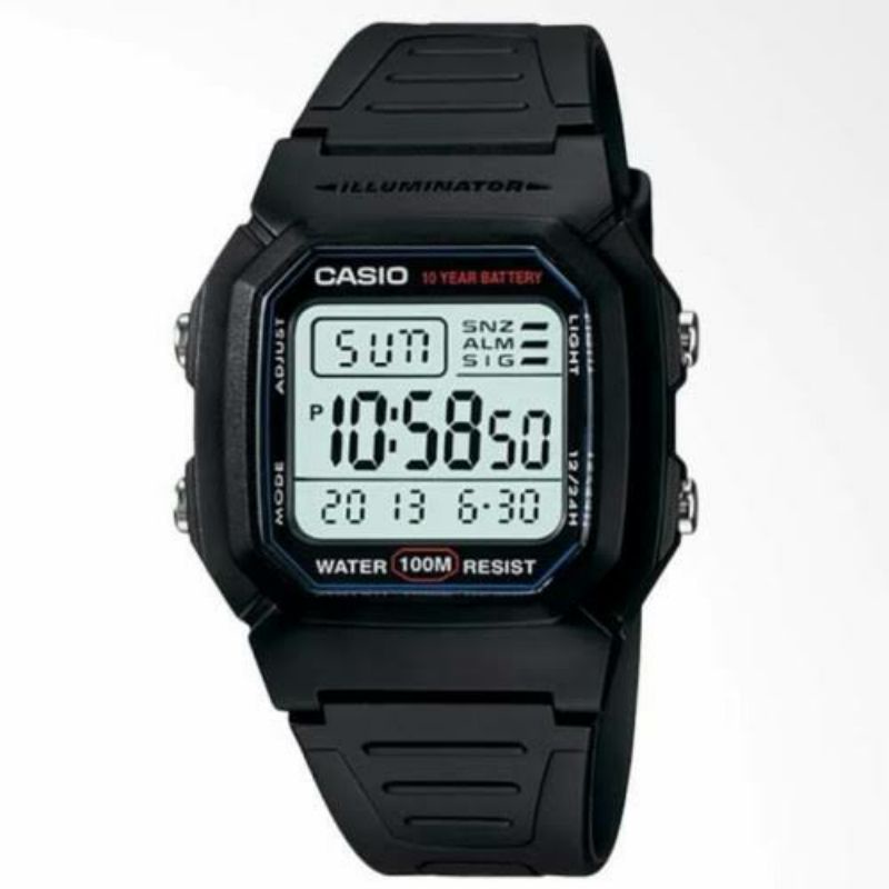 Jual CASIO PRIA DIGITAL W-800H-1AVDF / CASIO W800H-1A ORIGINAL & GARANSI | Shopee Indonesia