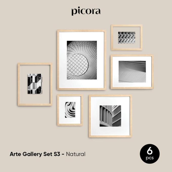 Jual PICORA ARTE Gallery Set S3-Frame Pigura Bingkai Foto Dinding-6pcs ...
