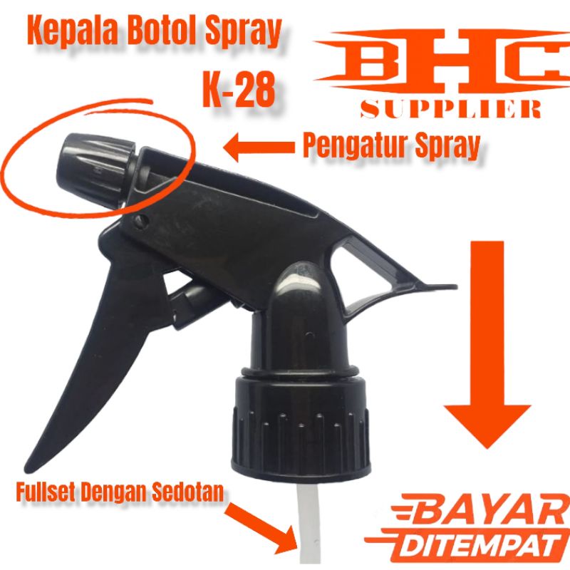 Jual KEPALA BOTOL SPRAY K28 / TUTUP SEMPROTAN BOTOL 100 250 500 1000 ML ...
