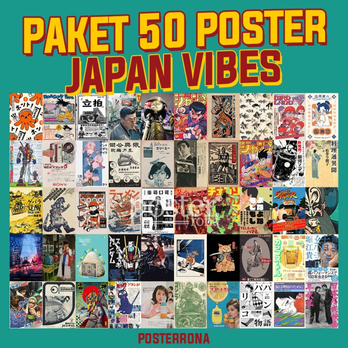 Jual BISA COD [50 PCS] POSTER IKLAN JADUL VINTAGE RETRO SERIES - JAPAN ...