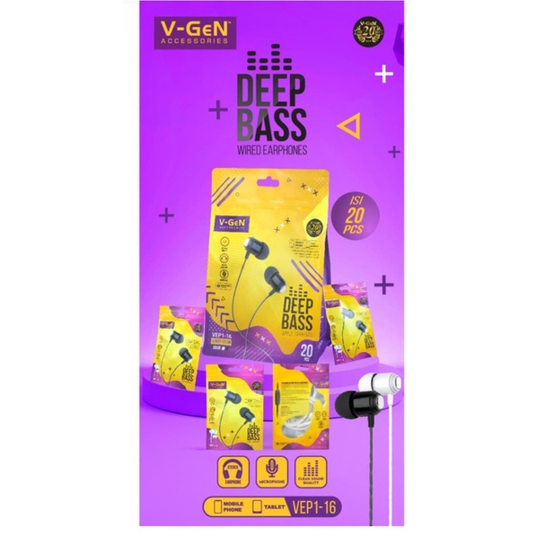 Jual HEADSET / HANDSFREE V-GeN VEP1-18 STEREO EARPHONE | Shopee Indonesia