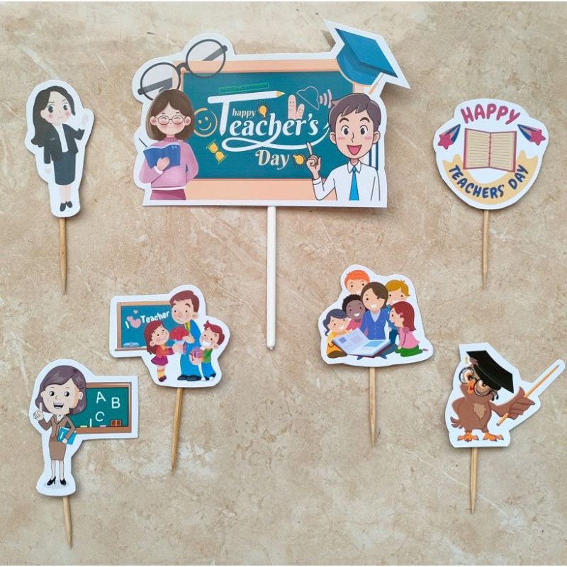 Jual topper toper hiasan tusukan kue cake nasi tumpeng tema selamat ...