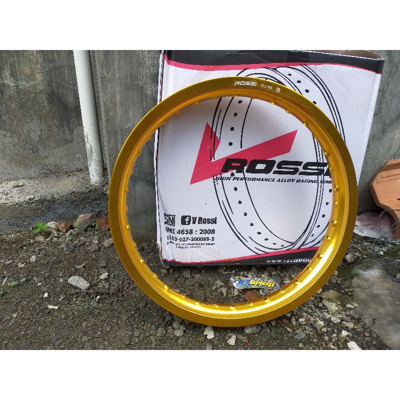 Jual Velg Rossi Velg Vrossi WM Shape Gold Ring 17 | Shopee Indonesia