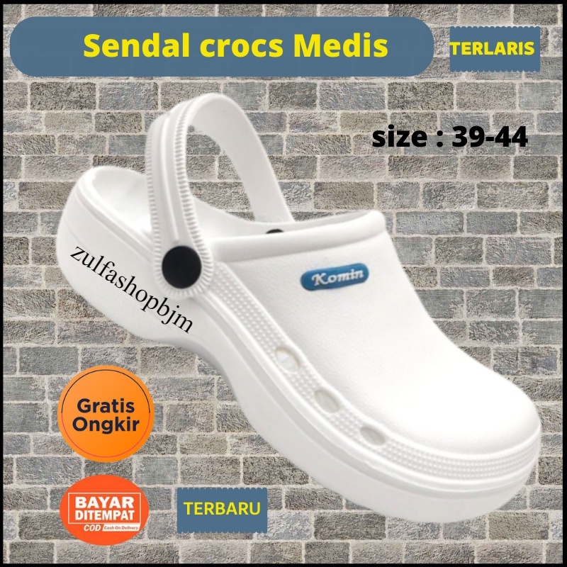 Jual Sandal Selop DOCTOR CROCS kodok MEDIS putih POLOS Perawat pria ...