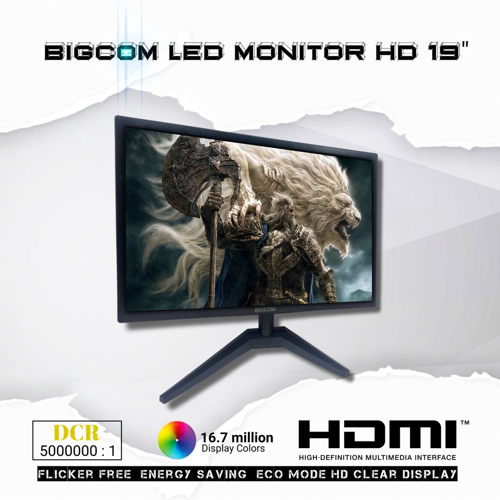 Jual LED Monitor GAMING HD BIGCOM 19 Inch 60hz Garansi 1 Tahun | Shopee Indonesia