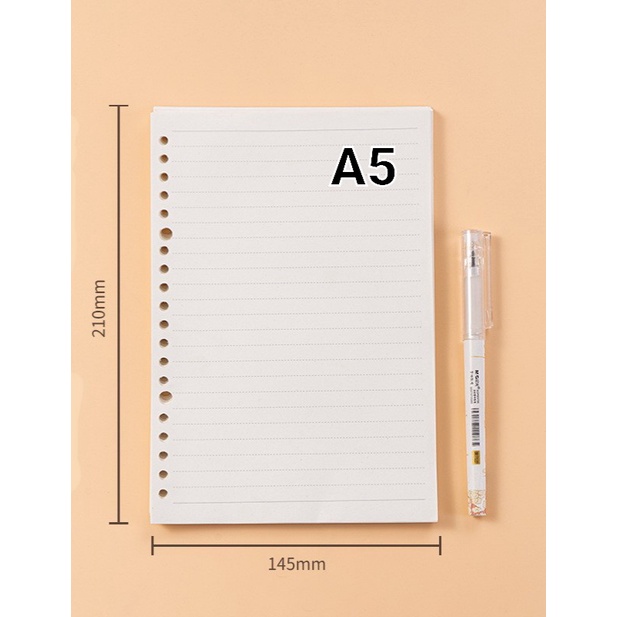 Jual Loose Leaf A5, B5 Kertas File isi Binder, 20 Holes A5 ,26 Holes B5, Bahan Bookpaper 72 gsm ...