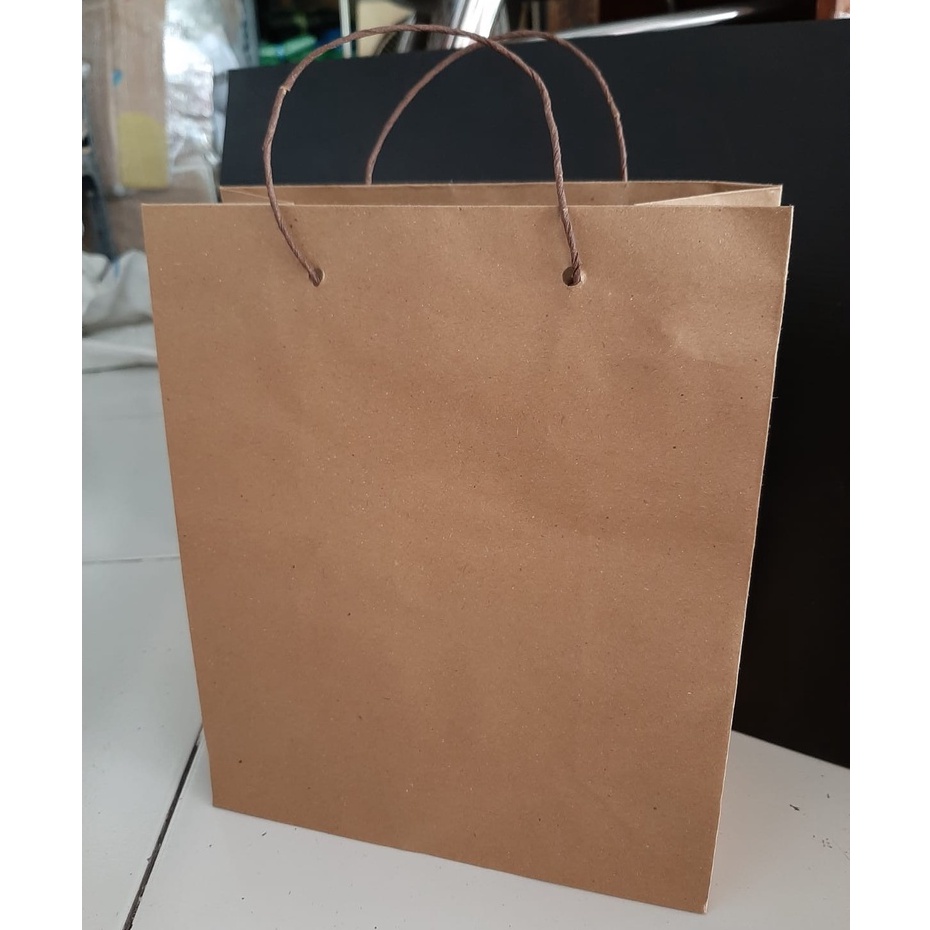 Jual Paper Bag Coklat / Tas Kertas Coklat Ukuran 20 x 10 x 25 cm ...
