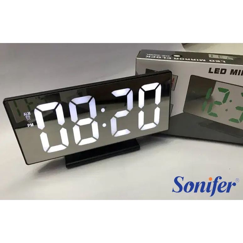 Jual Jam Meja Digital LED / Digital Alarm Clock Mirror SONIFER | Shopee ...