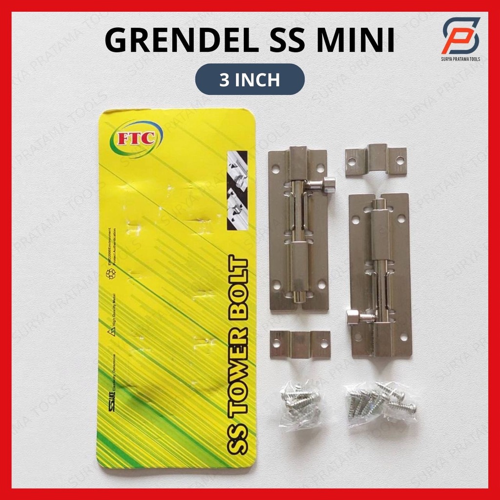 Jual Grendel Gerendel Pintu Jendela 3 Inch Mini Stainless FTC | Shopee ...