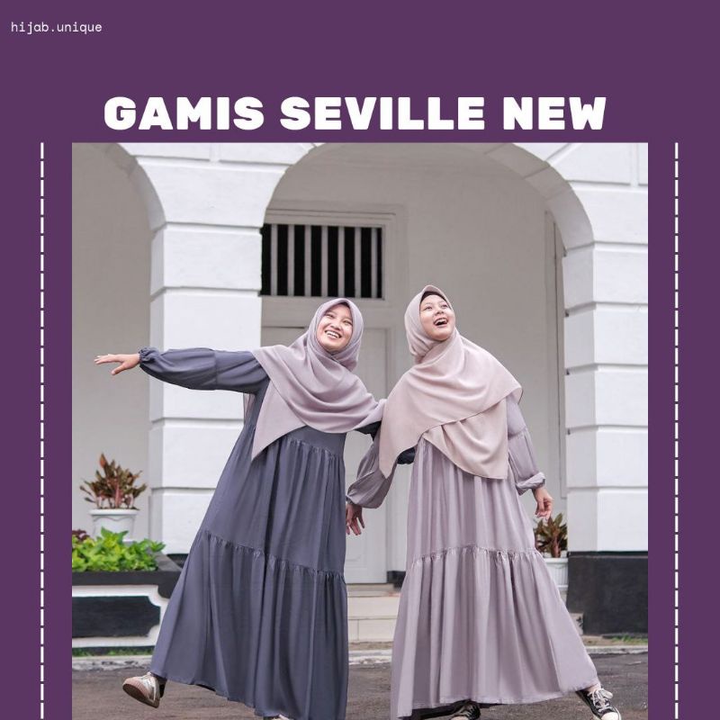 Jual Gamis Seville NEWW By hijab alila Dua Susun | Shopee Indonesia