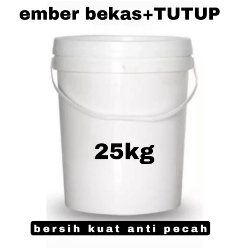 Jual EMBER BEKAS Chat 25kg + TUTUP BERSIH | Shopee Indonesia