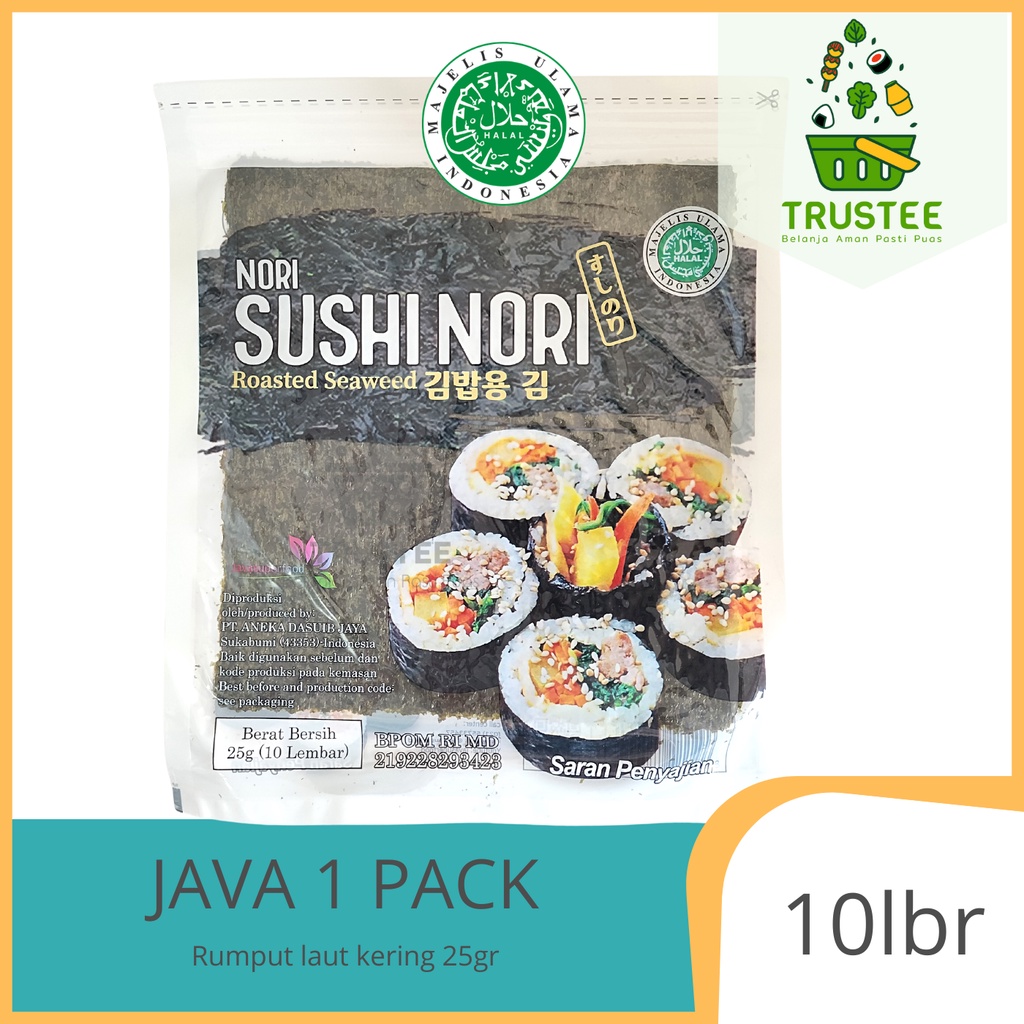 Jual JAVA Yaki Sushi Nori - Roasted Seaweed - Rumput Laut Panggang ...