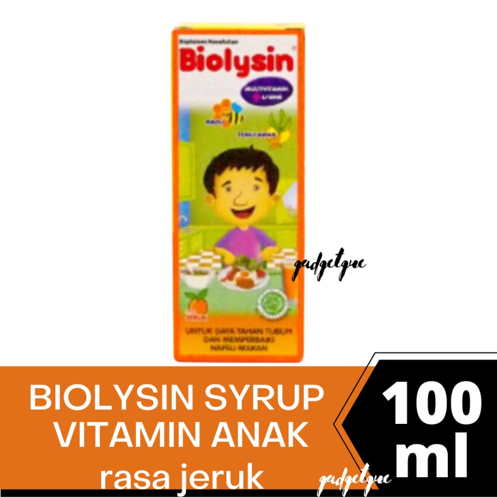 Jual biolysin syrup rasa jeruk 100ml vitamin anak penambah nafsu makan ...