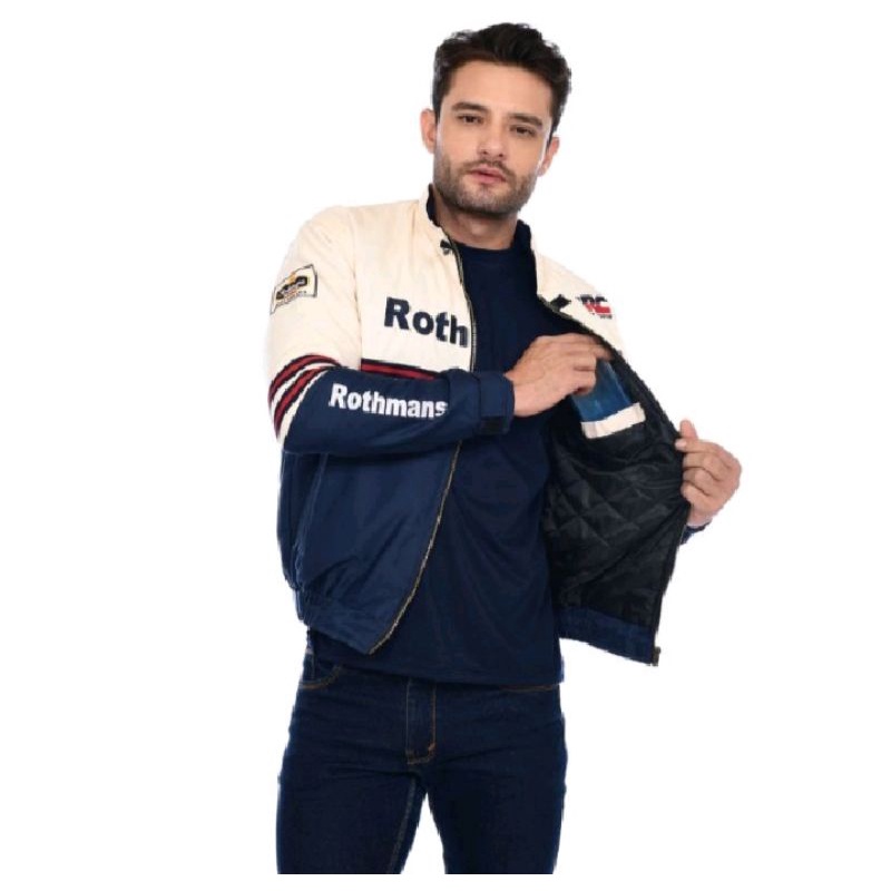 Jual Jaket Motor Pria Honda Rothmans Team Jacket Vintage Terbaru Full Bordir Nsr Cbr | Shopee ...