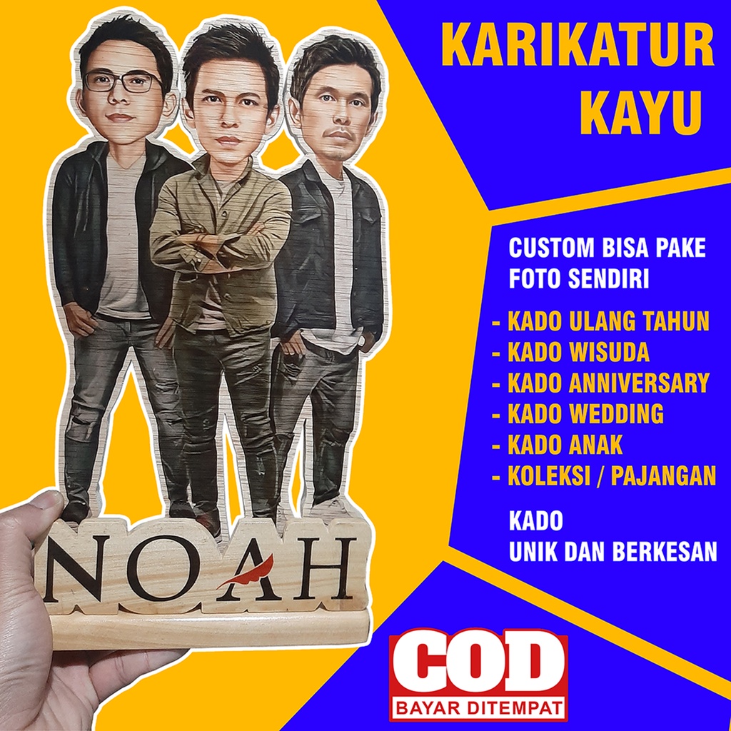 Jual Hadiah Kado Custom Karikatur Kayu Unik dan Berkesan Bisa dipesan ...