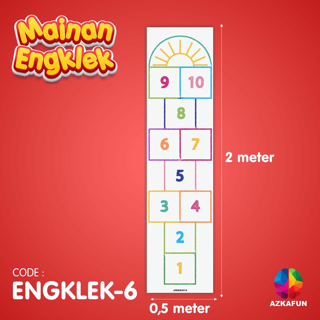 Jual Mainan Tradisional Engklek - tengge tengge - hopscotch - jingkat ...