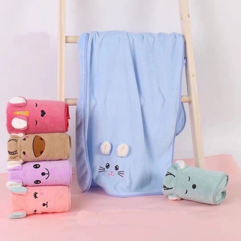 Jual Handuk Kuping Bayi Karakter Kartun Lembut / Handuk kuping anak ...