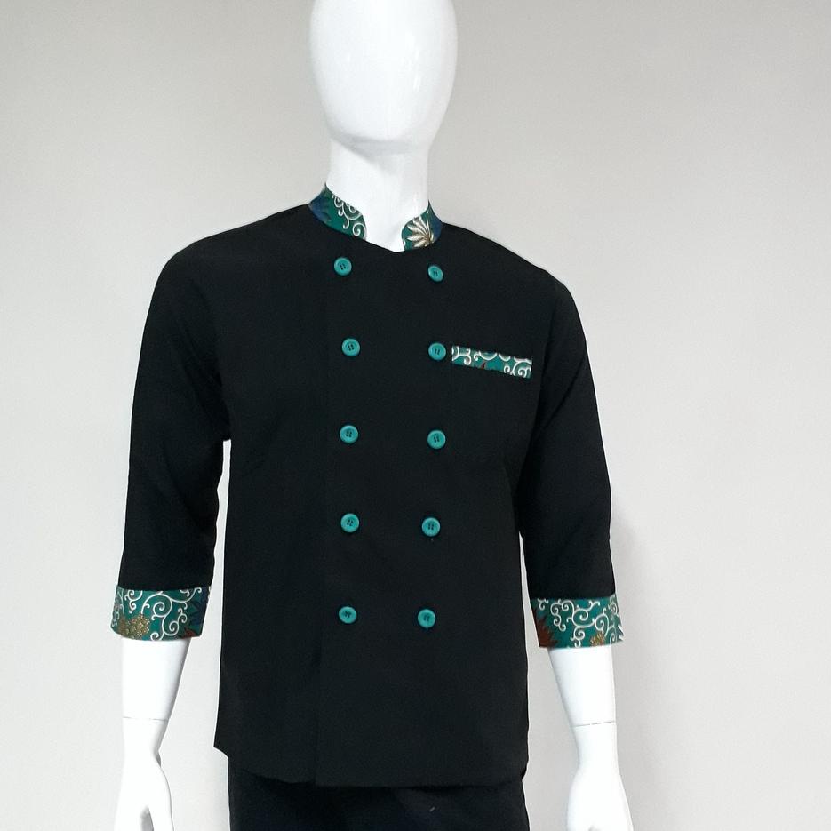 Jual Belanja Mantap--Chef Wear Baju Koki 7/8 Komb Batik Sk | Shopee ...