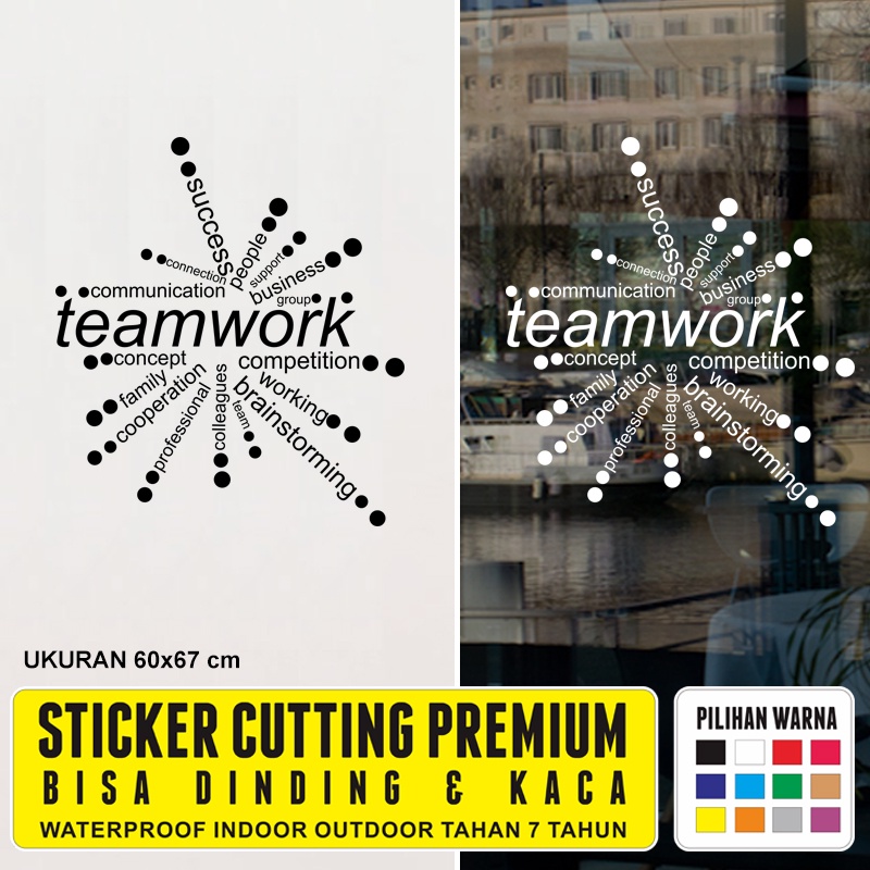 Jual Stiker Quotes Team Work Sukses Dinding Kantor dan Kaca Ruang Kerja ...