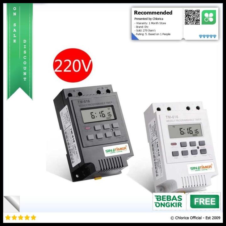 Jual Sinotimer Power Timer Programmable Time Switch Relay 220V 30A ...