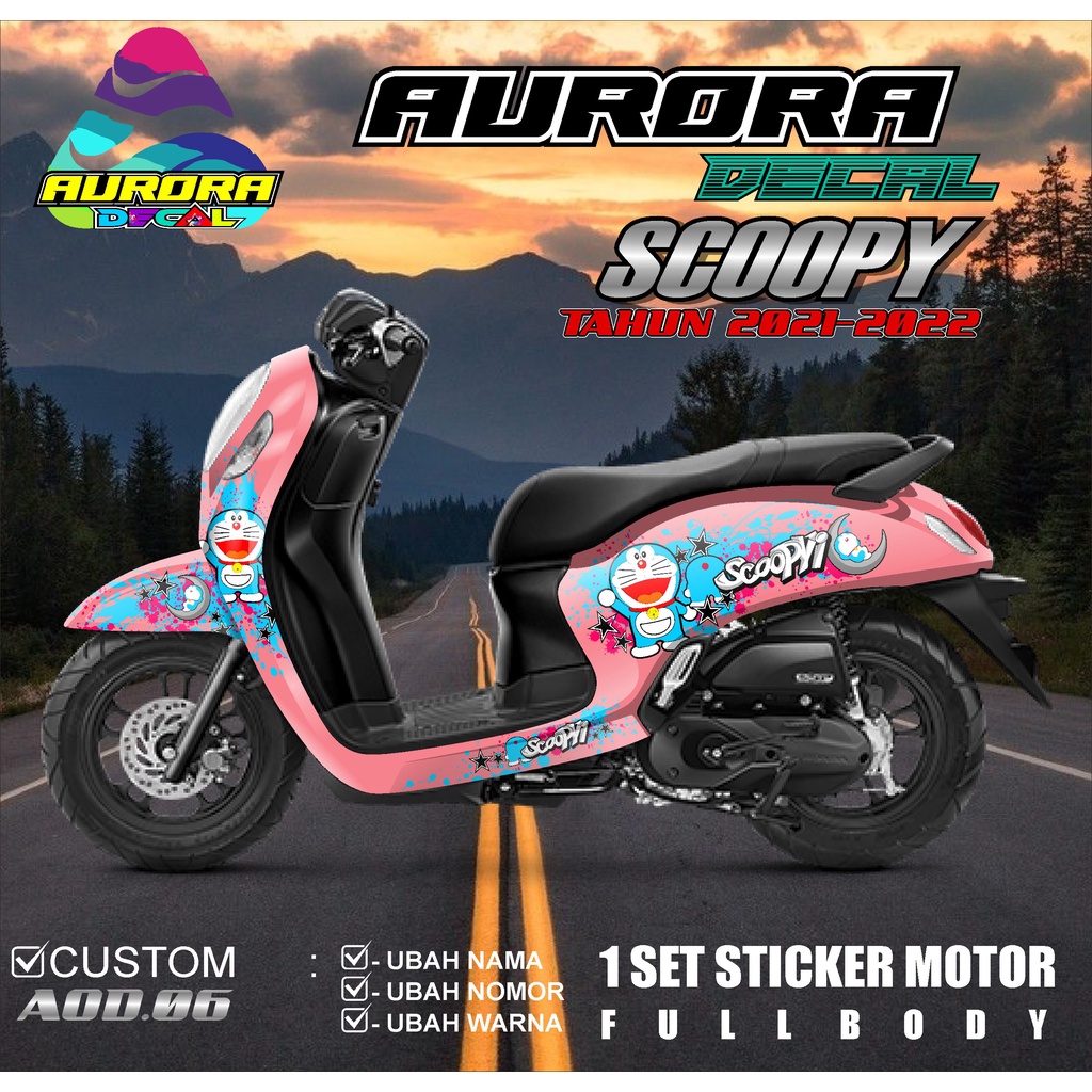 Jual COD Decal Dekal Sticker Stiker Striping scoopy SCOOPY TERBARU FULL ...