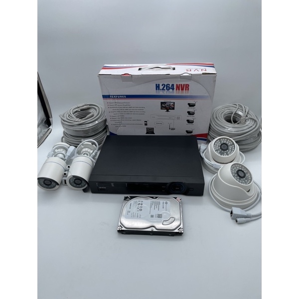 Jual PAKET NVR KIT 4CH / 8CH 1080P FULL HD 2MP PLUS KABEL IP KAMERA ...