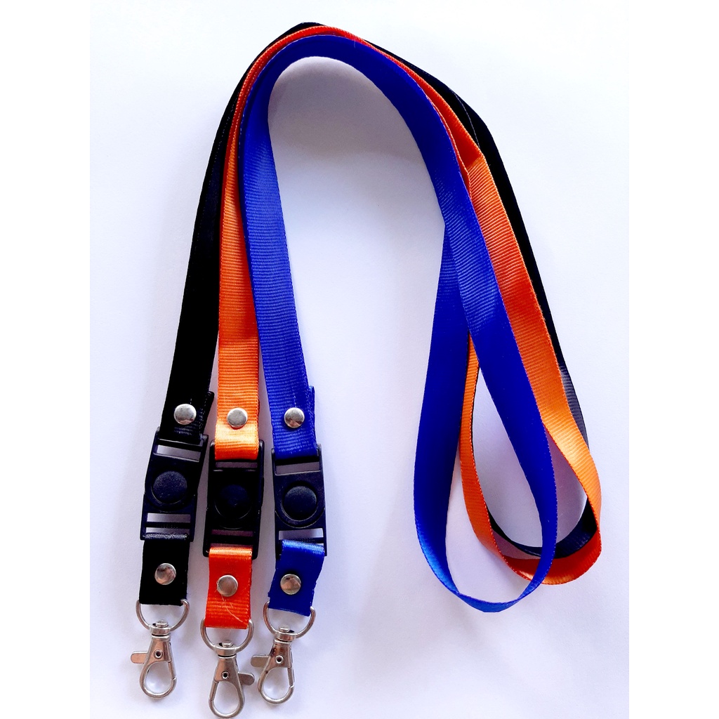 Jual lanyard polyster polos bahan nylon lembut dan nyaman tersedia ...