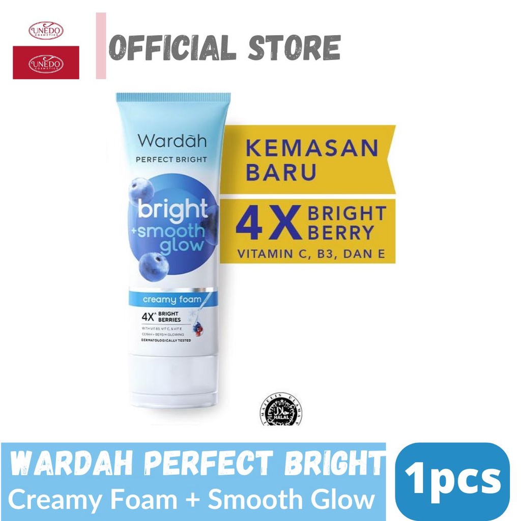 Jual Wardah Perfect Bright Creamy Foam Bright + Smooth Glow 50 ML & 100 ...